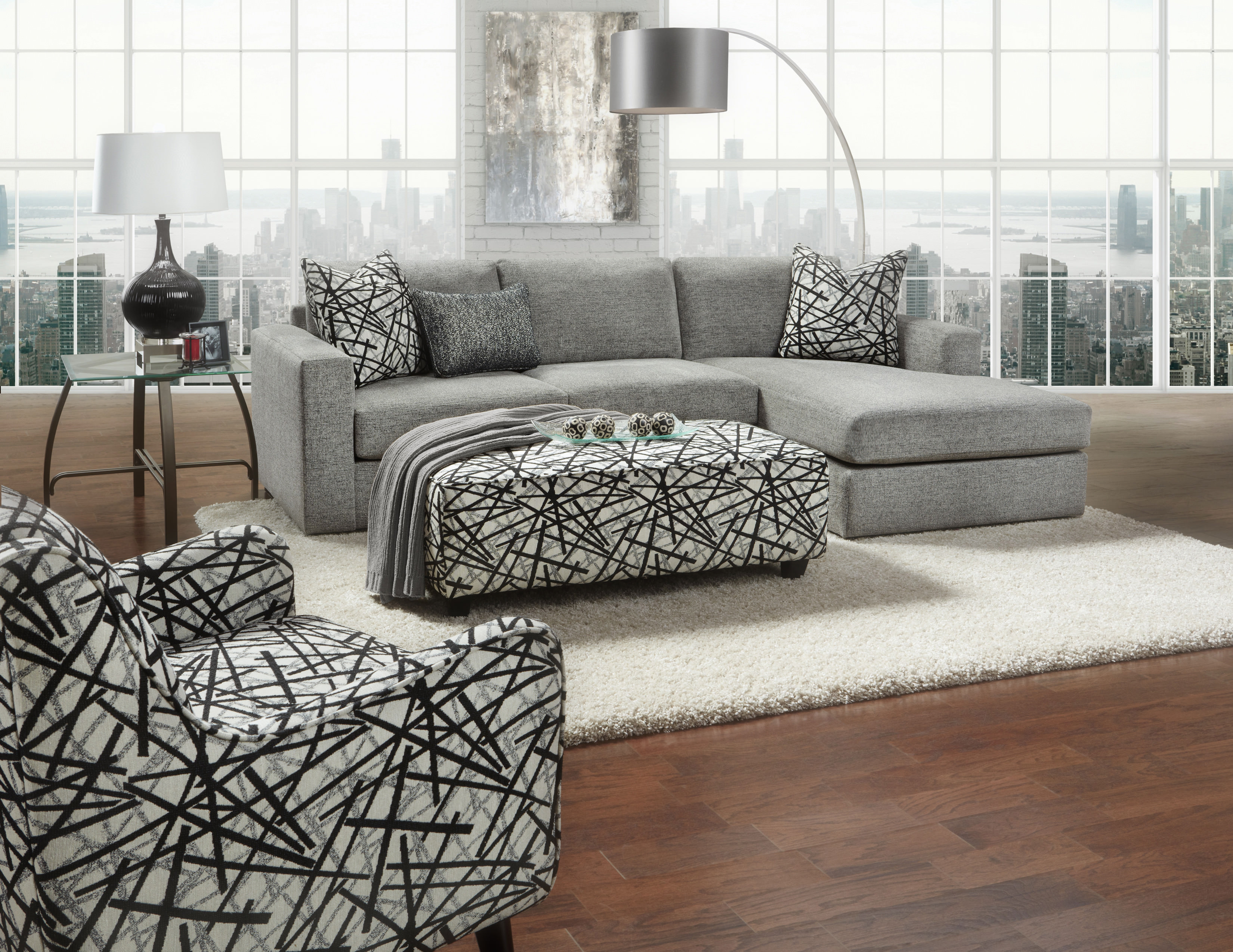 Jessica 107" Chaise Sectional Sofa (E X C | Sofas and Sectionals