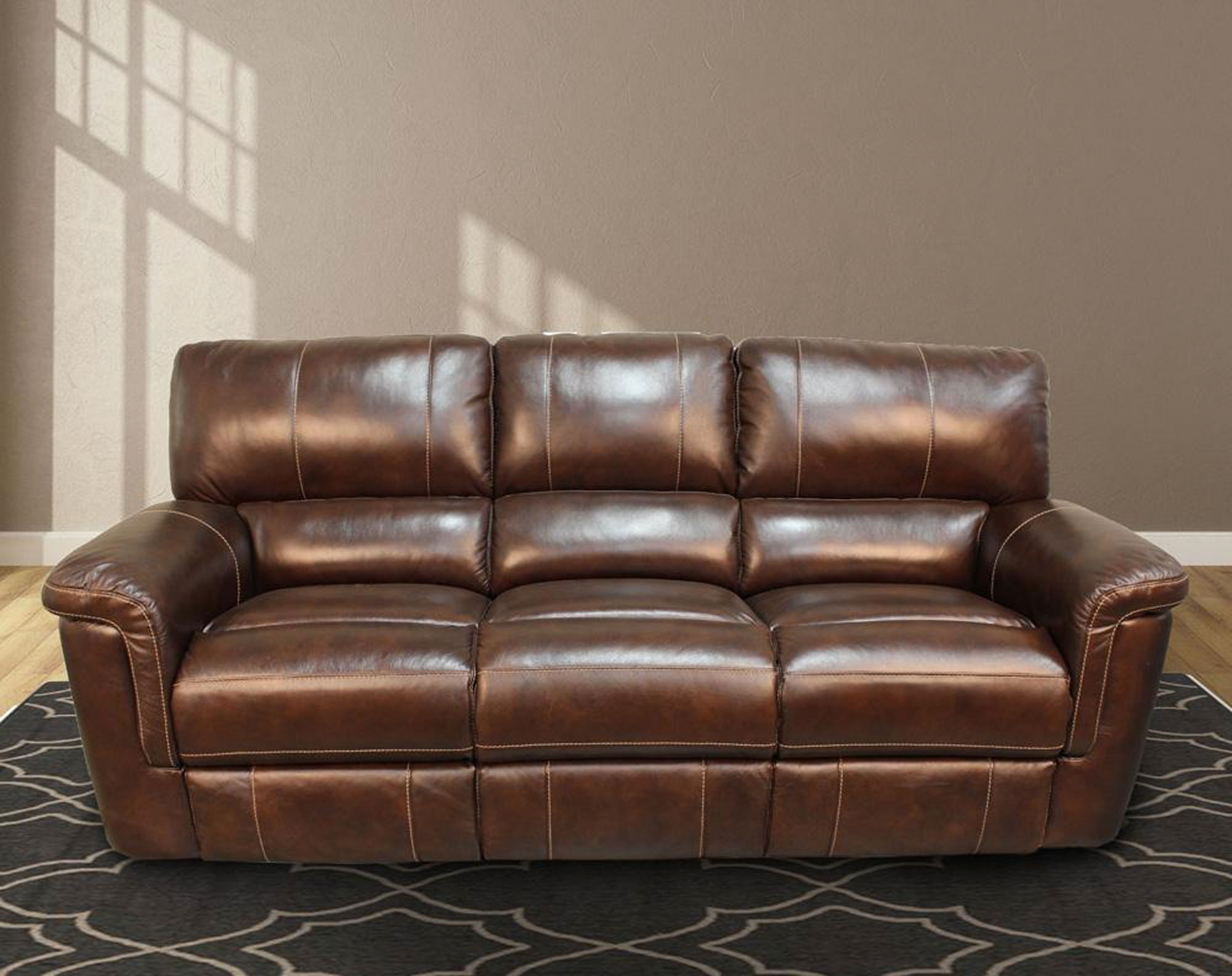 Hitchcock Leather Power Reclining Sofa in Cigar | Sofas and Sectionals